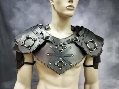 Custom Leather Armor Mantle with Shoulders | eBay