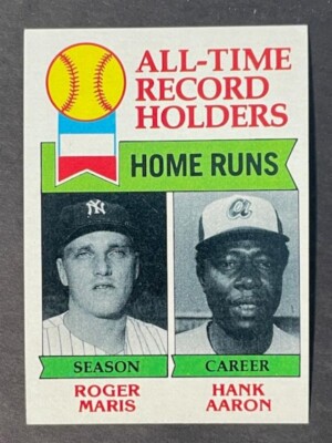 VINTAGE 1979 Topps ALL-TIME RECORD HOLDERS- HOME RUNS - HOF !!! - # 413 ...