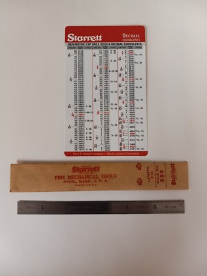 Manuals, Books & Plans - Starrett Chart