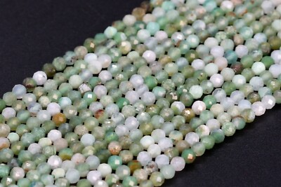 2MM Natural Chrysoprase / Australian Jade Beads A Faceted Round Beads ...
