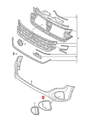 Genuine VW Atlas Teramont CA3 Air Guide Grille right 3CN853666GYN9 | eBay