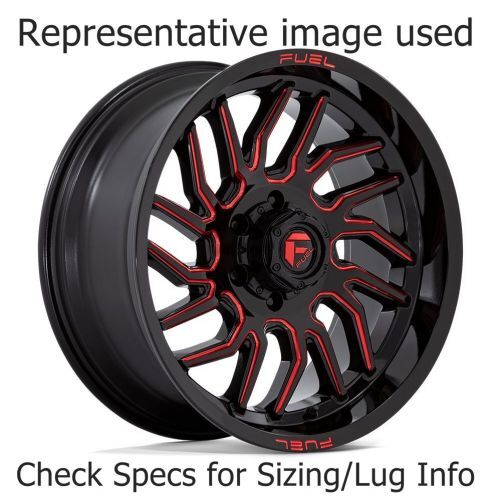 Fuel D80820908950 Wheel Rim D808 Hurricane Gloss Black Milled Red Tint ...