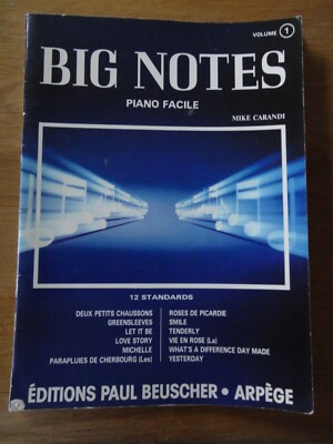 " BIG NOTES piano facile VOL 1 " ed . beuscher | eBay