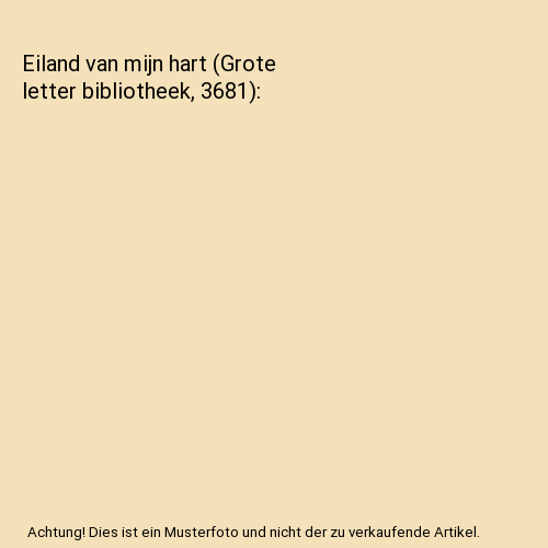 Eiland van mijn hart (Grote letter bibliotheek, 3681), Maljers ...