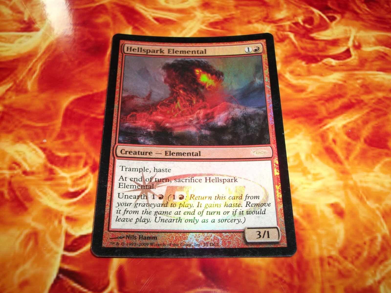 MTG 2009 Dci FOIL Red Creature Hellspark Elemental Card | eBay