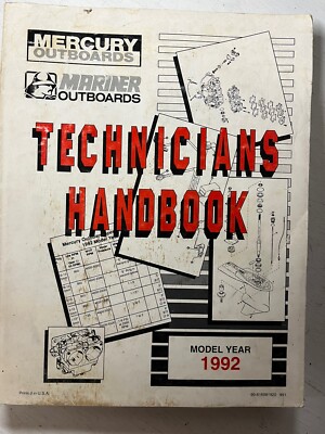 Mercury Mariner Outboards 1992 Model Year Technicians Handbook 90 ...