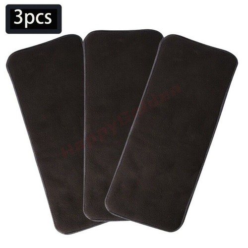 3-Pack Unisex Adult Protective Incontinence Pads, Reusable Bamboo ...