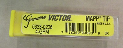 New VICTOR 0333-0226 MAPP TIP 4-GPM CUTTING TIP | eBay
