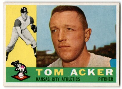 1960 Topps Tom Acker Kansas City Athletics #274 | eBay