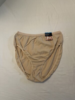 Bali Full Cut Fit Hi Cut Brief Panties Stretch Cotton Womens Sz 2XL/9 ...
