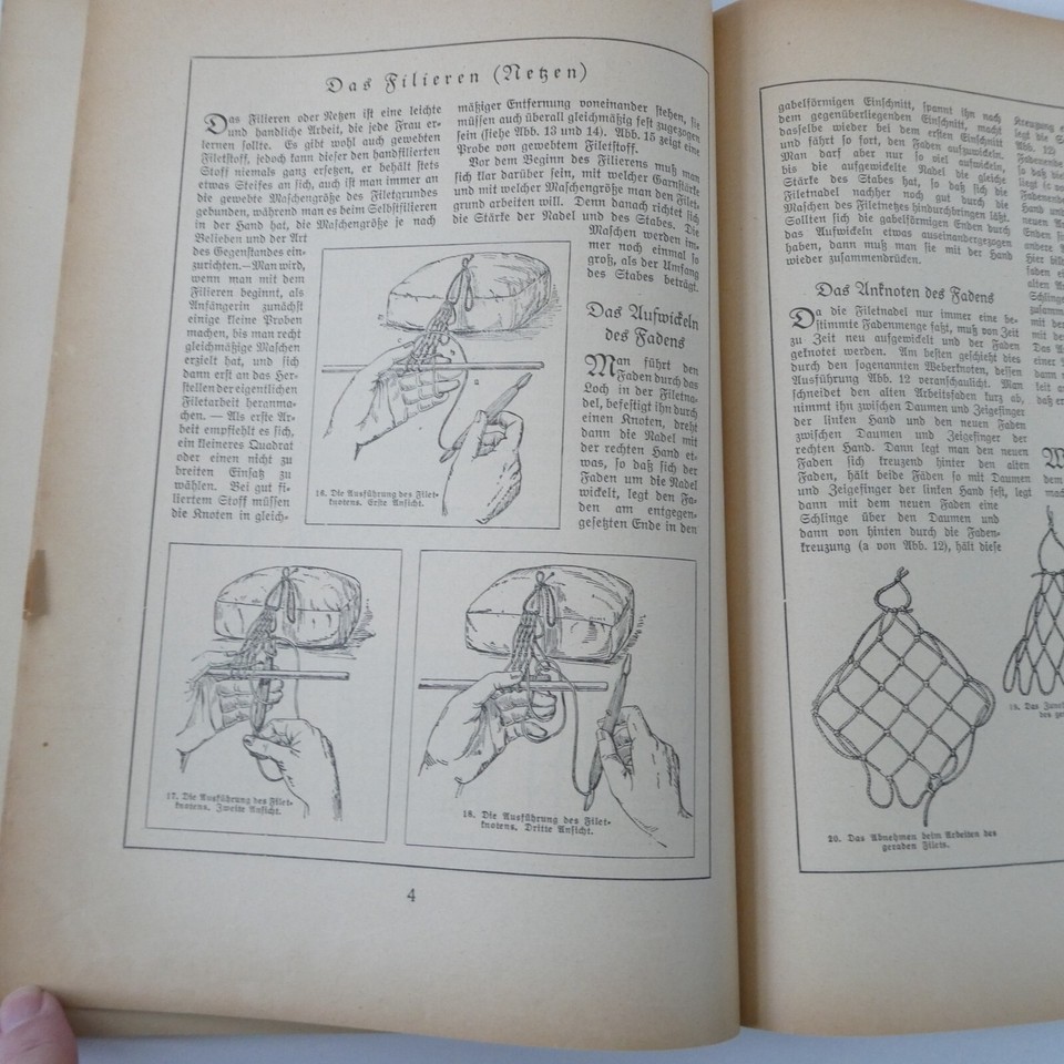 Vobachs Handarbeitsbucher Handcraft Book Vol 3 Filet Crochet 1920s ...