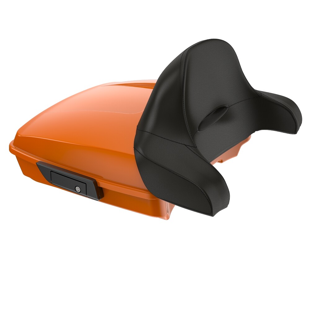 BAJA ORANGE Rushmore Razor Tour Pak Pack Wrap Around For Harley/Softail ...