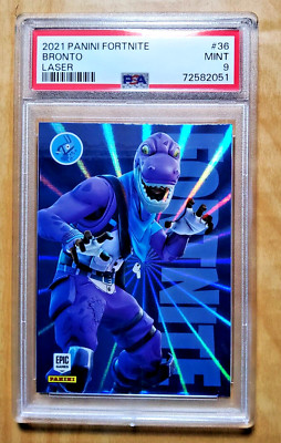 2021 Panini Fortnite BRONTO #36 Laser Holo Foil PSA 9 Mint USA Print | eBay