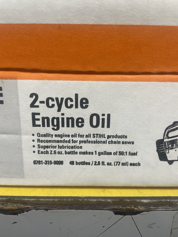 STIHL HP 2.6 Oz Engine Oil Mix 48 Bottles (1 Case) Orange Bottles | eBay