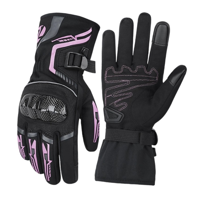 Winter Motorcycle Gloves Anti Impact Waterproof Thermal Riding Hand ...