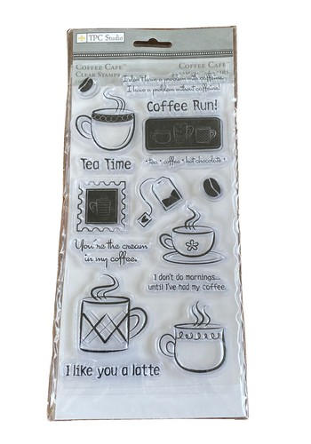 Coffee Cafe Clear Sayings Stamp Set by TPC Studio ST93452,Cards ...