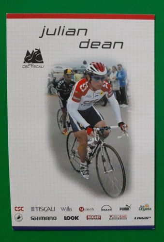 CYCLISME carte cycliste JULIEN DEAN équipe CSC TISCALI 2002 | eBay
