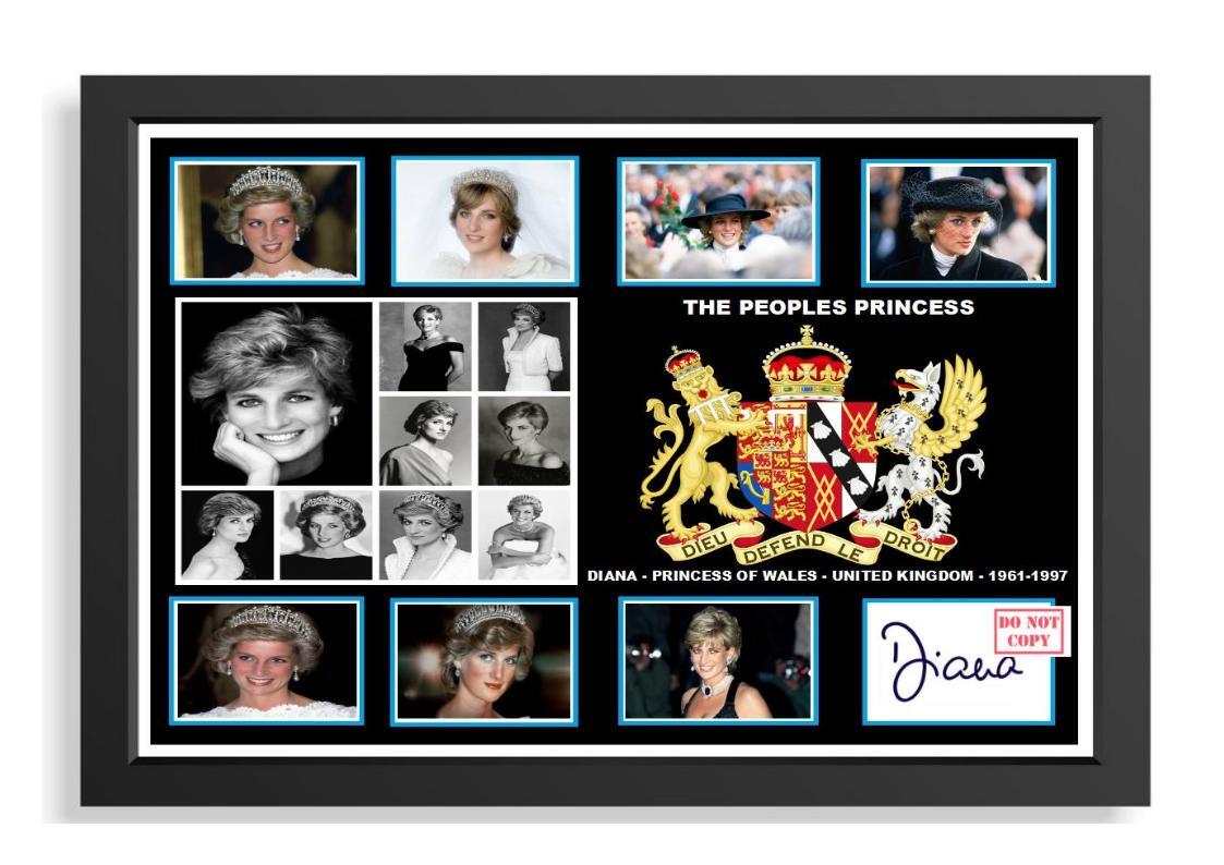 (221) Princess Diana Signed A4 Photograph framed unframed reprint | eBay UK