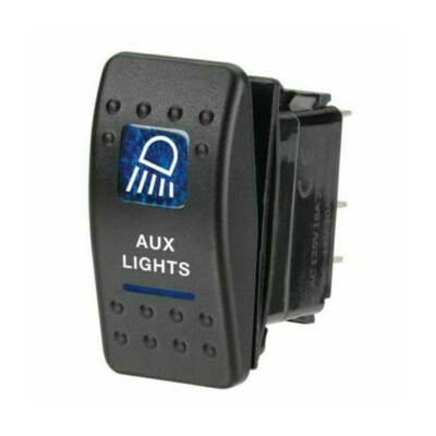 1pcs AUX LIGHTS Rocker Toggle Switch For Motorcycle Truck LED Bar Lamp ...