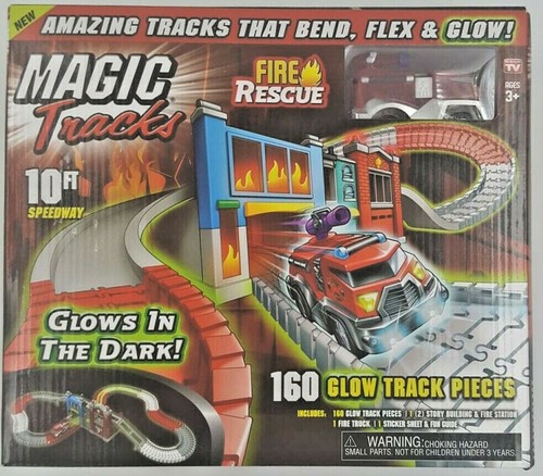 NEW Magic Tracks Fire Rescue Race track Set 10ft As Seen on TV Glow in ...