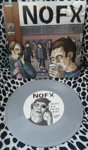 NOFX 7" GRAY GREY VINYL REGAINING UNCONSCIOUSNESS 1ST PRESSING RARE ...