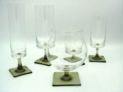 Linear Smoke Stemware by ROSENTHAL Wine Champagne Water Brandy Square ...
