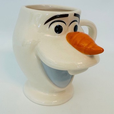 Disney Frozen Olaf Mug Coffee Cup Ceramic Figural Face Carrot Nose | eBay