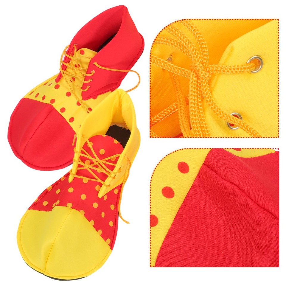 2 Pairs Cute Clown Accessories Shoes for Kids Cosplay Props Performance ...