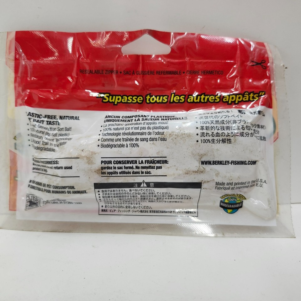 Berkley Gulp White 4in Bat Wing Frog Fish Bait 4 Count GBWF4-WH | eBay