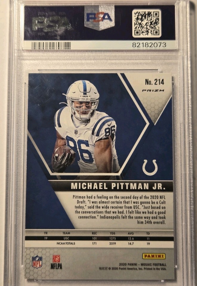 Michael Pittman Jr. 2020 Panini Mosaic Rookies #214 Genesis PSA 9 | eBay