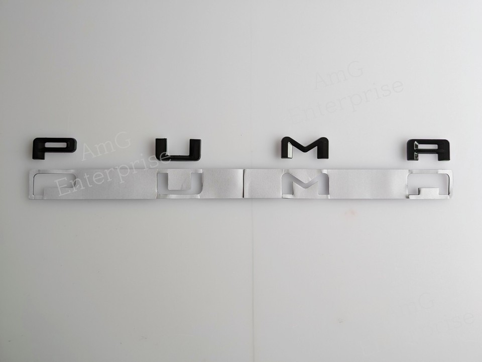 Emblema Trasero Brillante Negro Metalizado Letras Para Ford PUMA ST ...