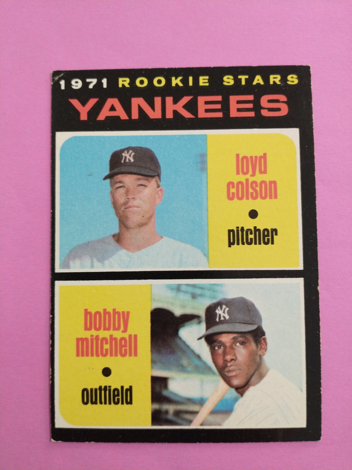 1971 Topps Yankees Rookie Stars Baseball Card Number 111 Colson ...