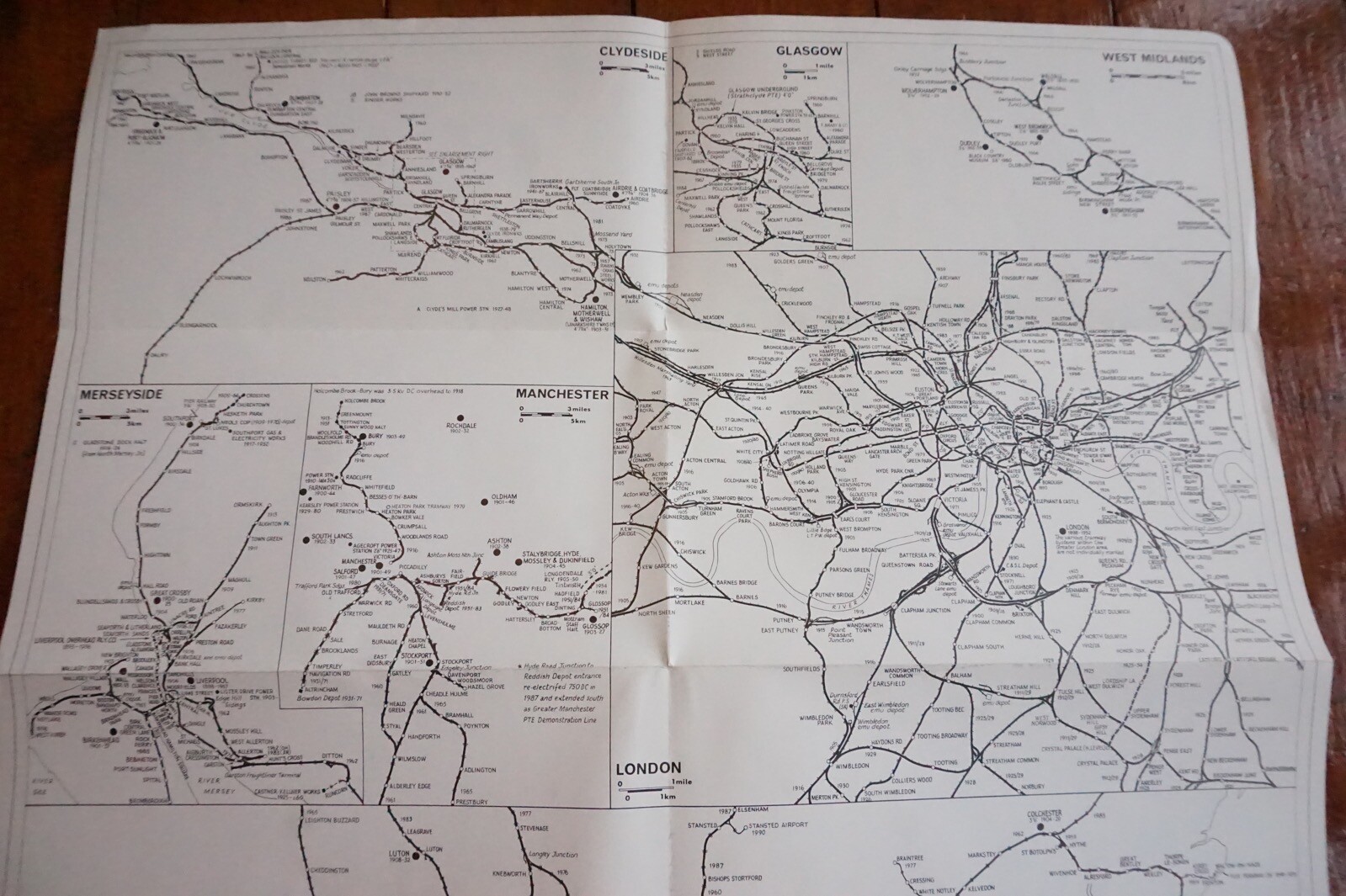 1987 Quail British Isles Railway Electrification Railway Track Map 2nd ...