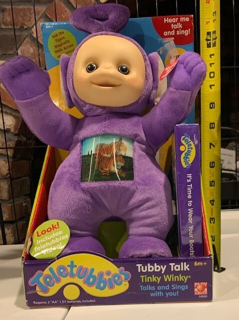 Vintage 2004 Play Along TELETUBBIES Tubby Talk TINKY WINKY w VHS Talks ...