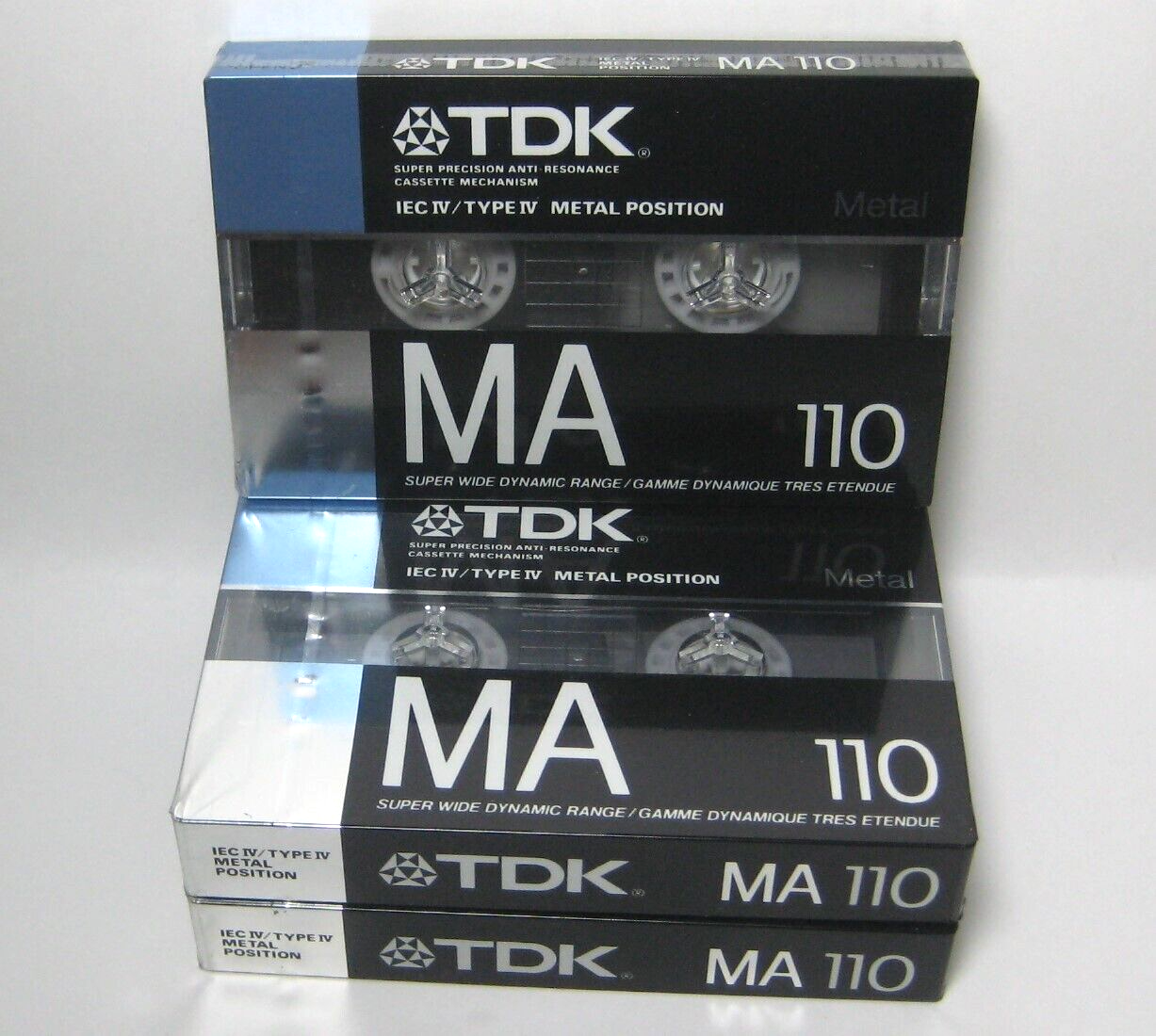 TDK MA 110 Blank Cassette Tape (LOT OF 3) IEC IV / TYPE IV Metal ...