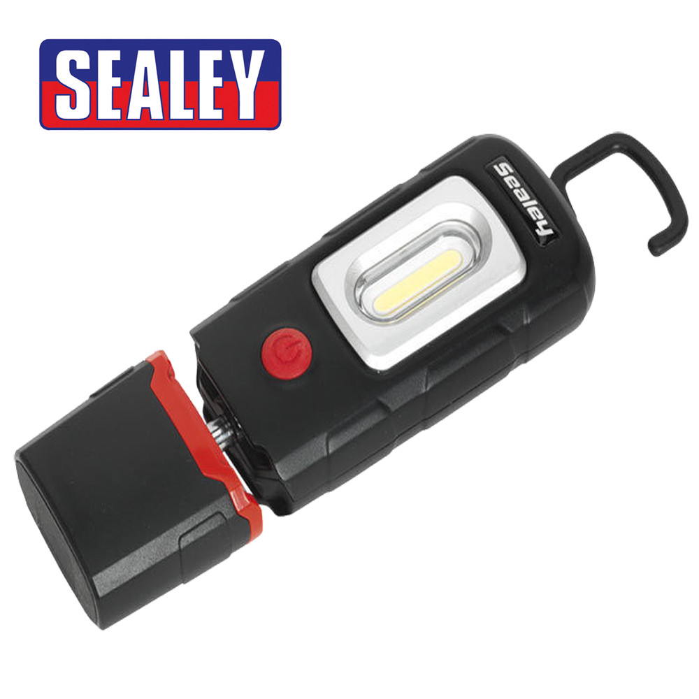 SEALEY LED3601 Rechargeable 360 Inspection Lamp 2W COB LED BLACK ...