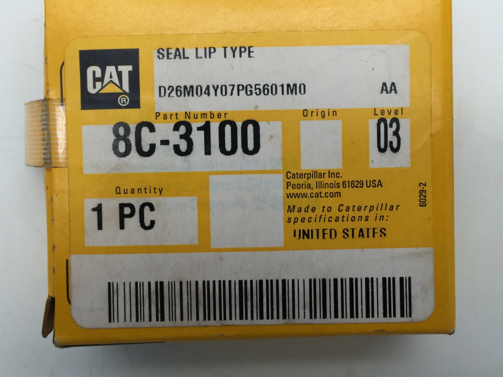 Caterpillar 8C-3100 8C3100 Seal Lip Type CAT | eBay