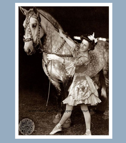 Vintage Circus Girl PHOTO Bareback Rider Sideshow Costume Horse Act ...
