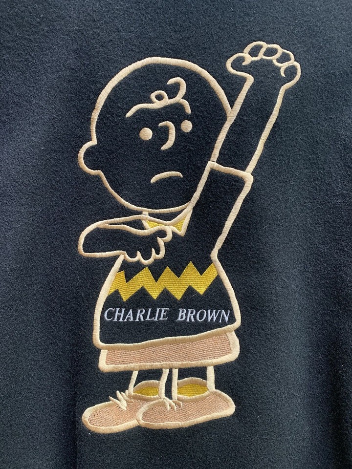 Vtg CHARLIE BROWN Jacket Varsity Snoopy Peanuts Iceberg Men’s 2XL 90s ...