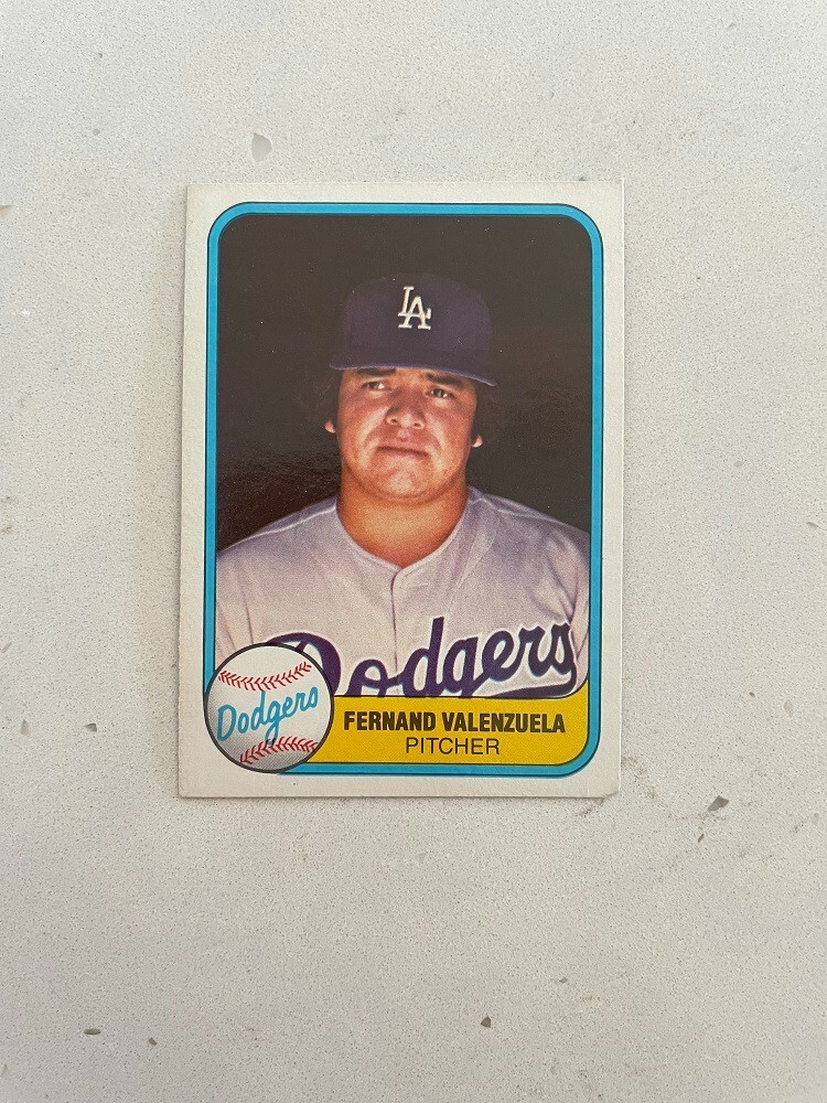 FERNANDO VALENZUELA ROOKIE 1981 FLEER BASEBALL CARD #140 LOS ANGELES ...