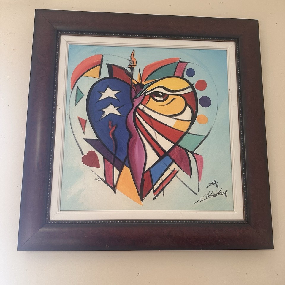 Alfred Gockel American Hearts Giclée Canvas 22x22" | eBay