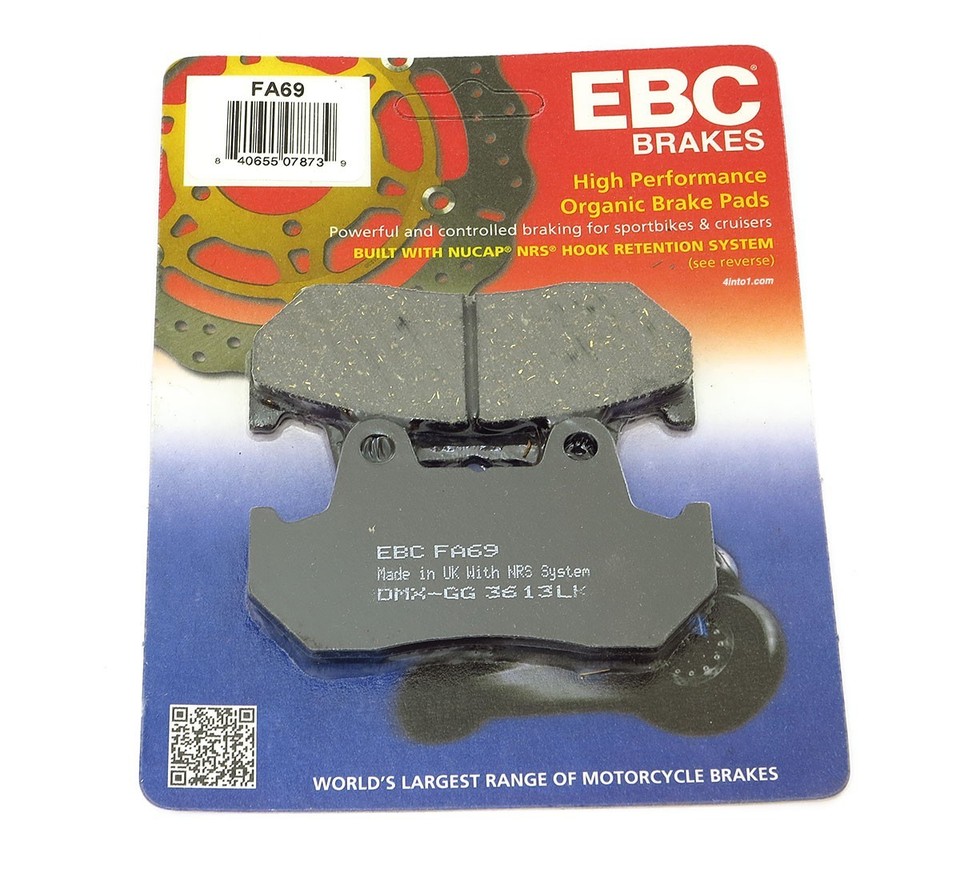 EBC FA69 Organic Front Rear Brake Pads Honda CB450 CB550 CB750 CB900 ...