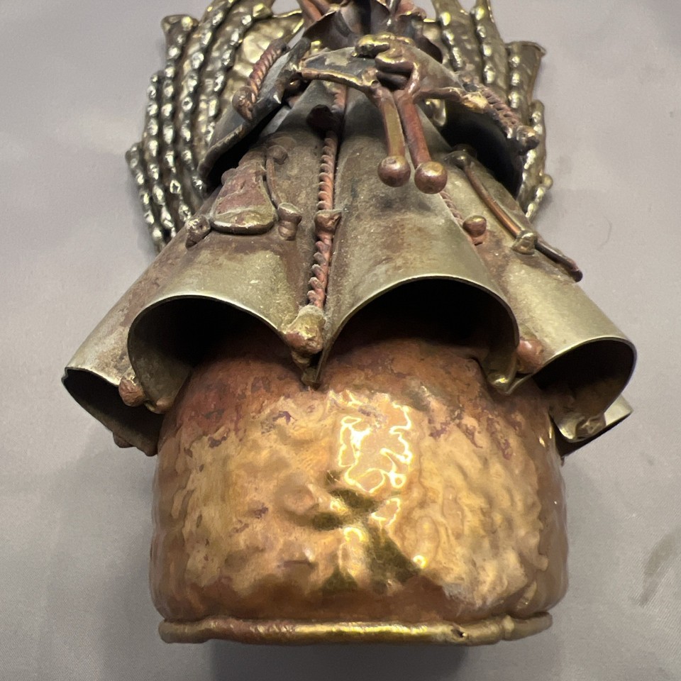 Vintage Metal Angel Figurine with Quartz Face. Holding Flowers With ...