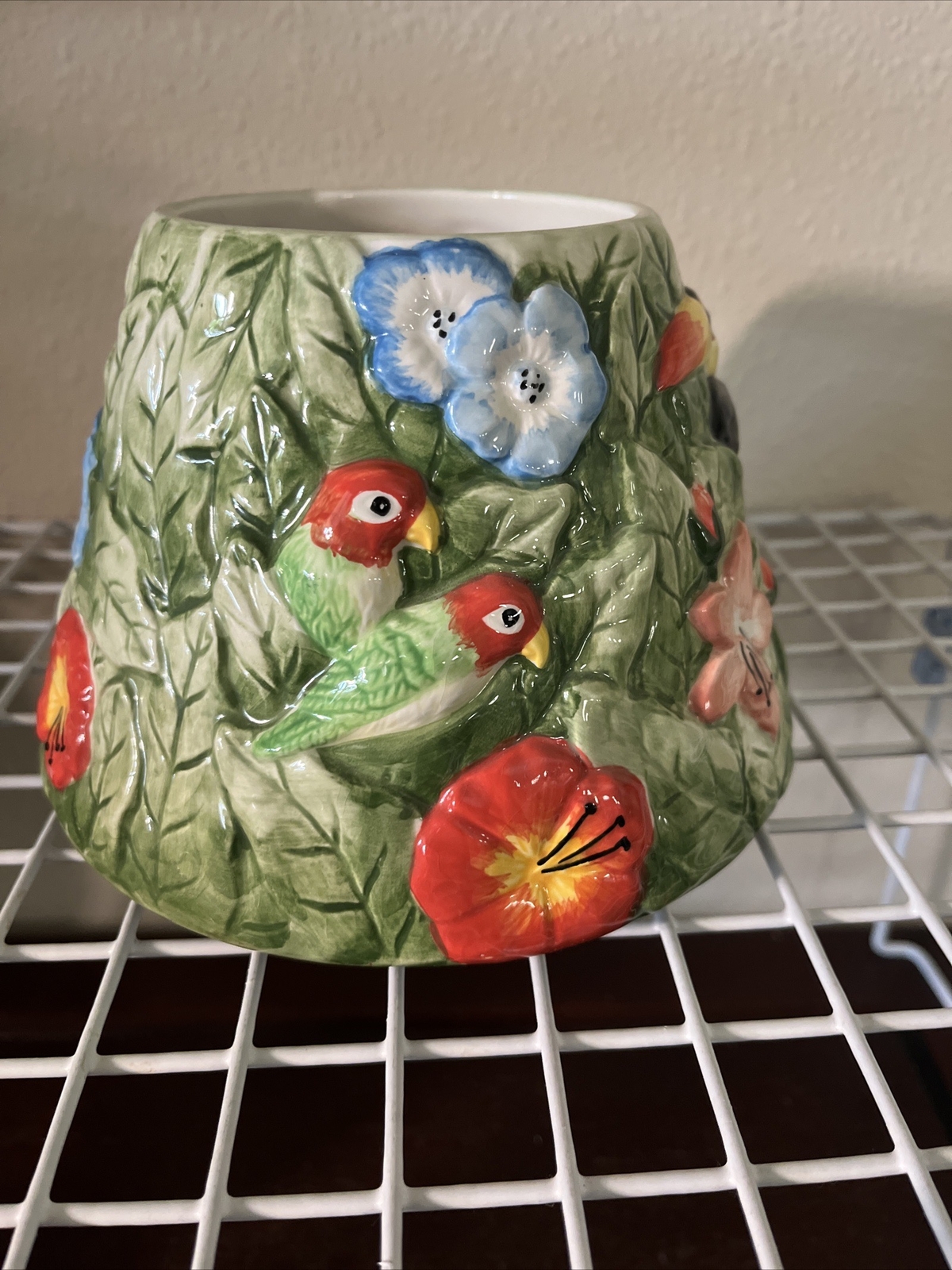 Yankee Candle Toucan Parrot Tropical Floral Ceramic Candle Jar Shade 5 ...