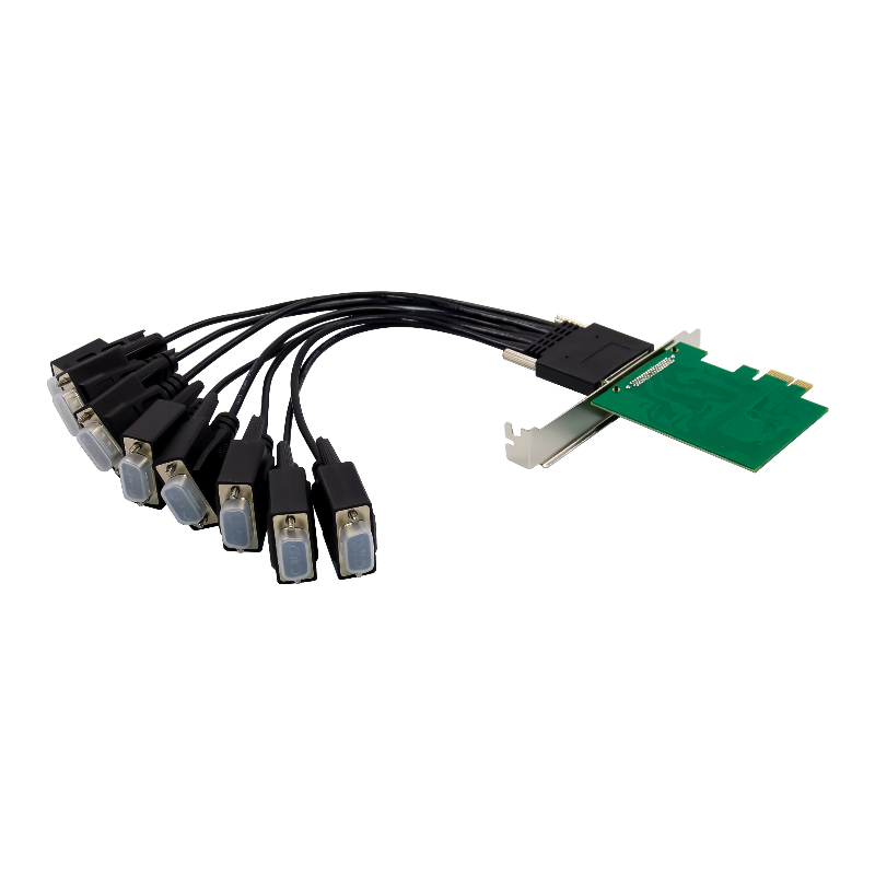 PCI-E to 8 Port RS232 Serial Adapter Multiport Serial Controller ...