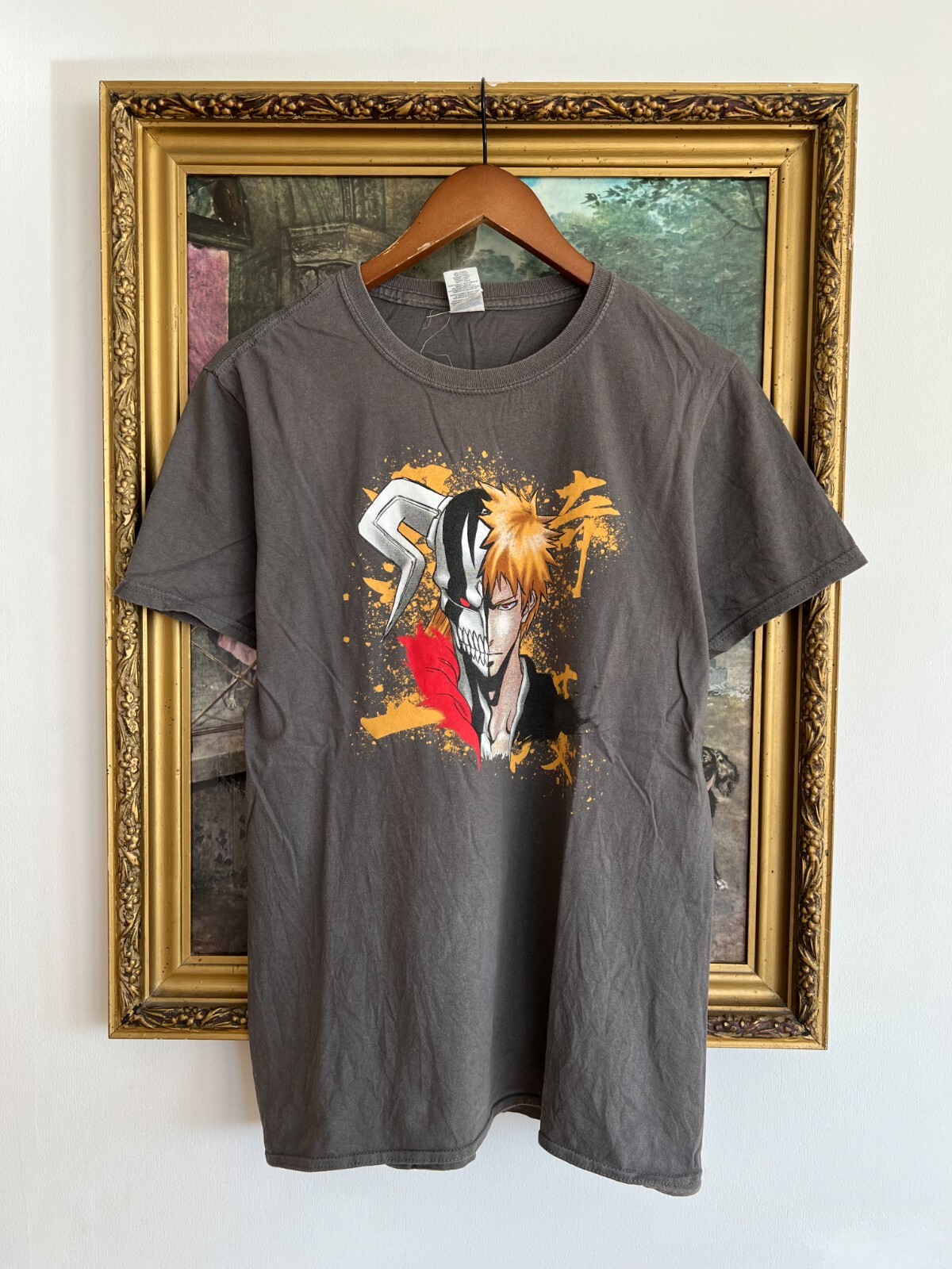 Vintage 2000s Bleach Kurosaki Ichigo Anime Gray T-shi… - Gem