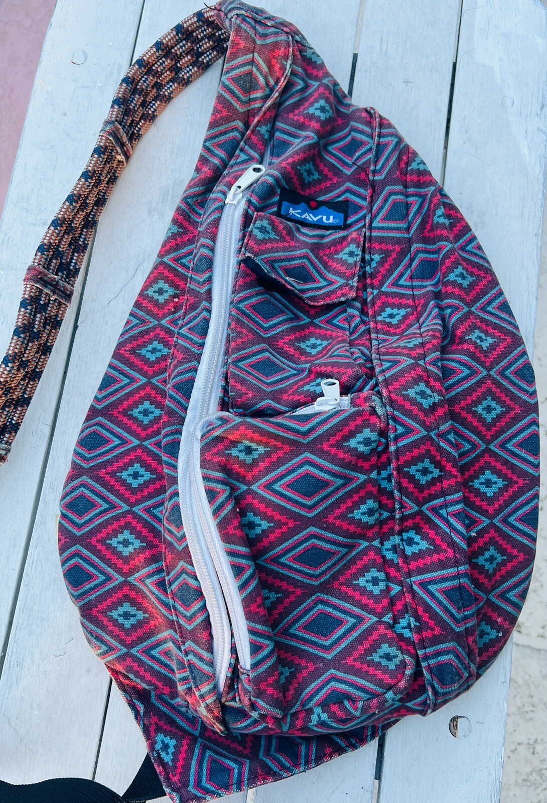 Kavu Limited Edition Rope Bag Southwest Aztec Print Original Crossbody ...