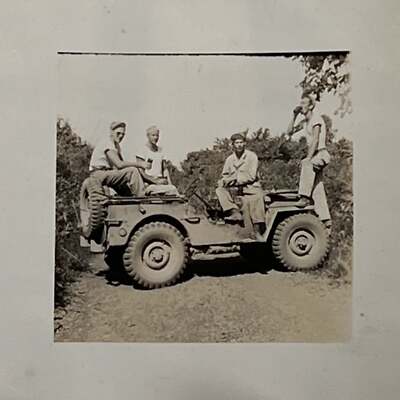 WW2 Photo GIs Drinking Beer On Military Jeep | eBay