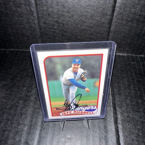 1989 Topps Baseball Jeff Russell Rangers #565 Autograph Signed Card ...
