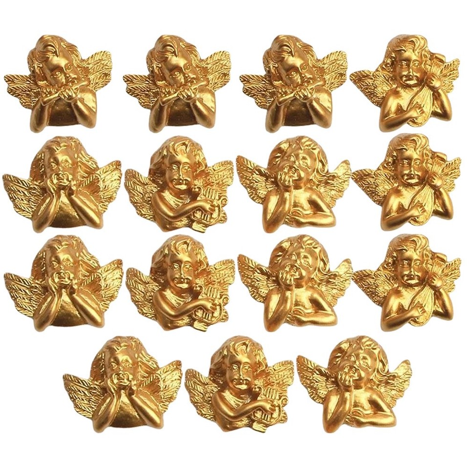 15pcs Angel Resin Flatback Baroque Angel Phone Case Ornament Hair Pin ...